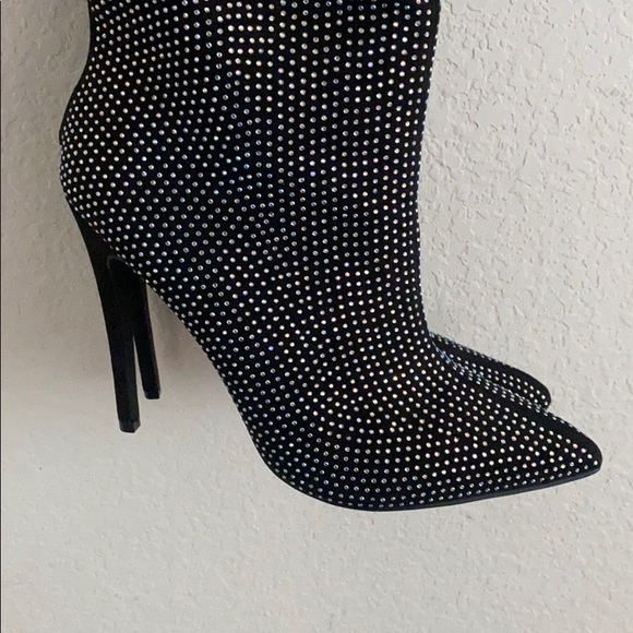 Shoes | Dimond Studded Thighhigh Stiletto Boots | Poshmark